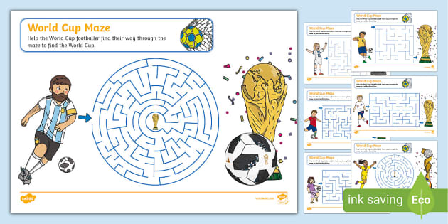 FREE! - World Cup Themed Maze Activity Worksheets