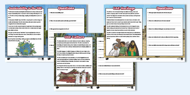 UAE Themed 60 Second Reads Set 2 (Teacher-Made) - Twinkl
