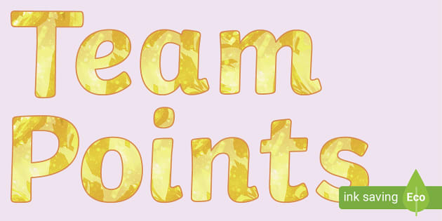 Team Points Display Lettering (professor feito) - Twinkl Team Points Display Lettering (professor feito) - Twinkl