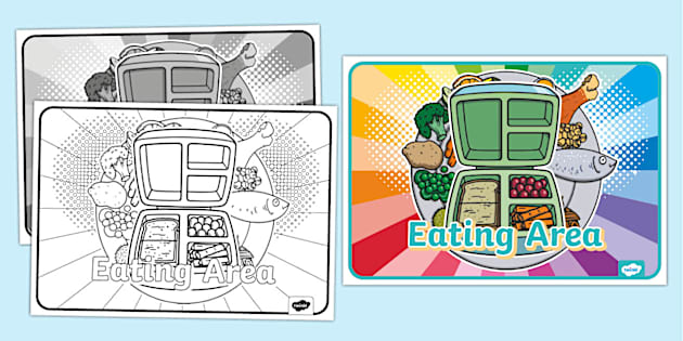 Eating Area Display Poster (teacher made) - Twinkl