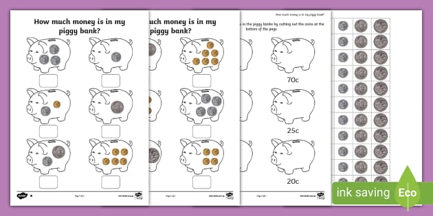 Singapore Money - How much is in my Piggy Bank? - Twinkl