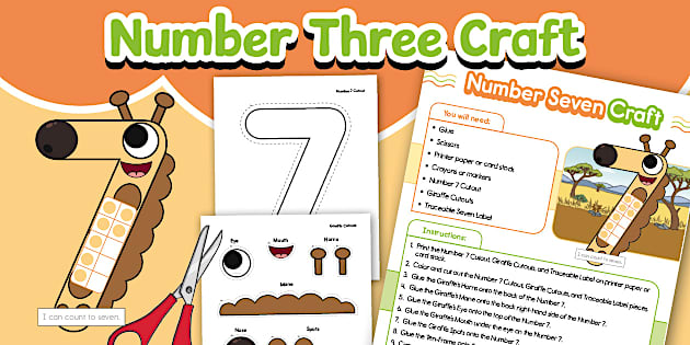 Number Seven Craft (teacher made) - Twinkl