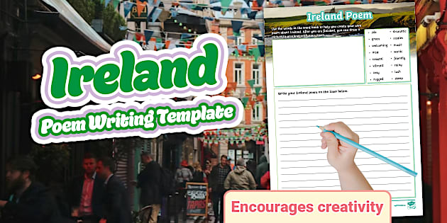 Ireland Poem Writing Template