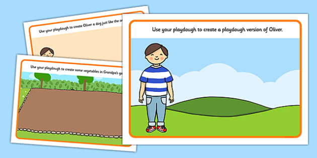Oliver's Vegetables Playdough Mats (teacher made) - Twinkl