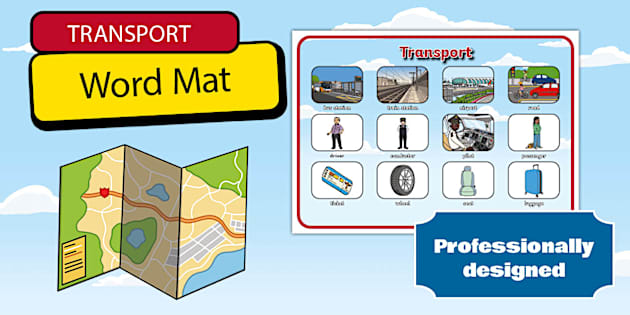 * NEW * Transport Word Mat