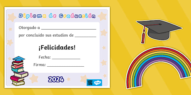Diplomas para graduación - editables (creat de profesori)