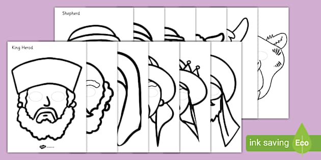 Nativity Role Play Masks (teacher made) - Twinkl