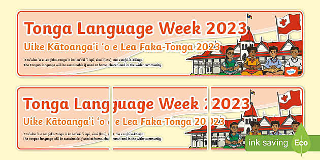 Tongan Language Week Banner (teacher made) - Twinkl