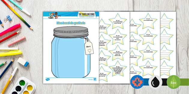 FREE Gratitude Jar French (teacher made) - Twinkl