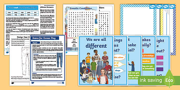 Genes for Jeans Day Resource Pack (Teacher-Made)