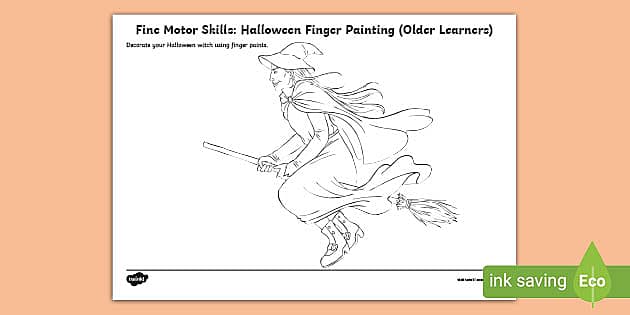 Fine Motor Skills: Halloween Finger Painting (Older Learners)