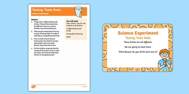 EYFS Testing Taste Buds Science Experiment and Prompt Card Pack