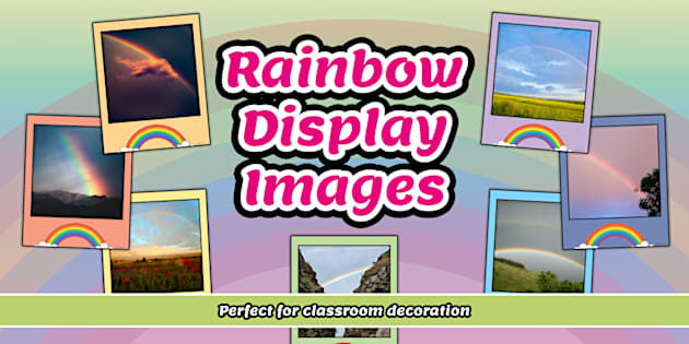 Rainbow Instant Photo Style Display Images