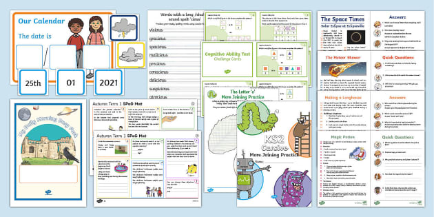 Home Educators Year 5 Daily Morning Busy Pack - Twinkl