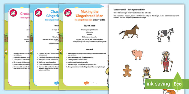 The Gingerbread Man Sensory Bottle (teacher made) - Twinkl