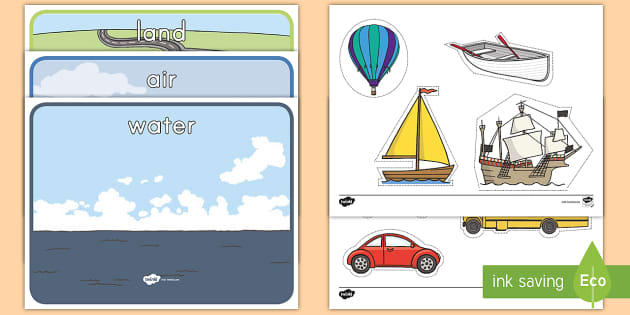 Transportation ESL Lesson | Sorting Mats Activity