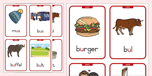 Graad R Klanke Flitskaarte u (teacher made) - Twinkl