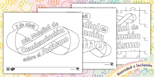 Hojas para Colorear | Día del Autismo | 2 de Abril | TEA