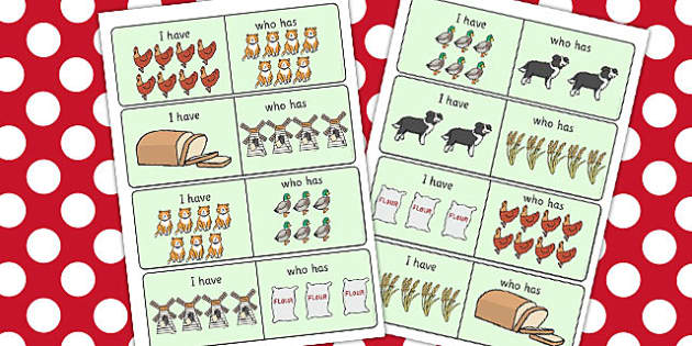 The Little Red Hen I Have Who Has Counting Activity - Twinkl