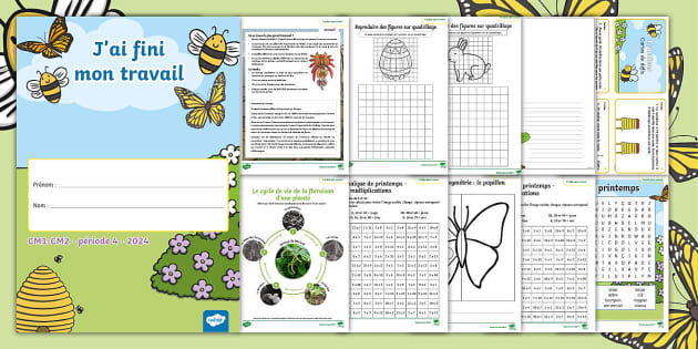 J'ai fini mon travail - Livret d'activités CM1-CM2 - édition printemps