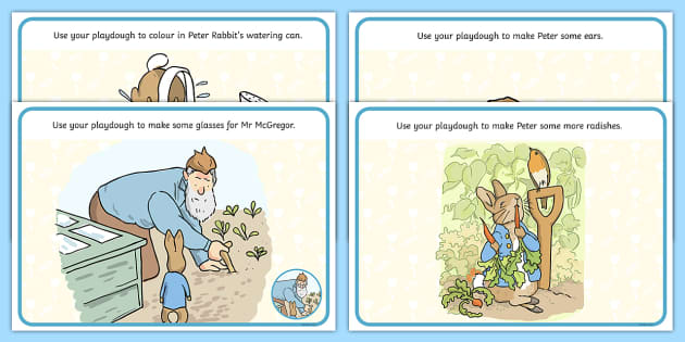 The Tale of Peter Rabbit Modelling Dough Mats - Twinkl