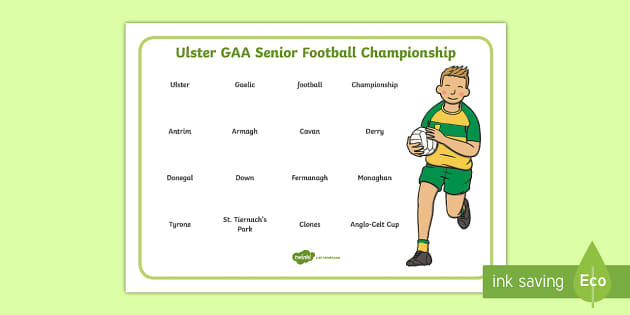 Ulster GAA Senior Football Championship Word Mat - Twinkl