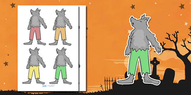FREE! - Editable Halloween Werewolf (Small) (teacher made)