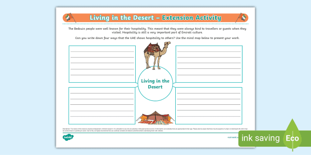 Living in the Desert - Extension Activity (teacher made)