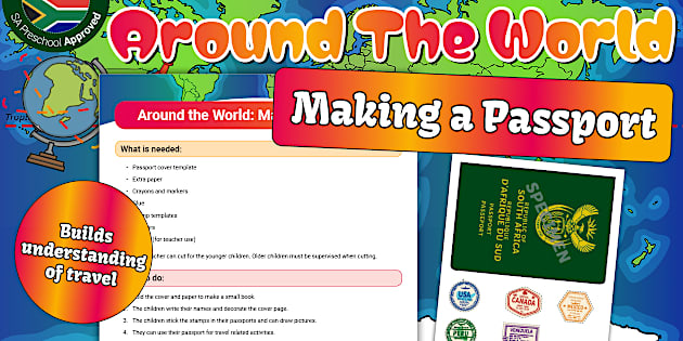 Preschool: Around the World: Making a Passport