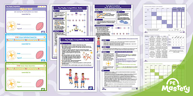 PE Mastery: UKS2 Tag Rugby Competition Pack