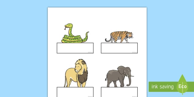 Jungle Animal Themed Self-Registration (teacher made)