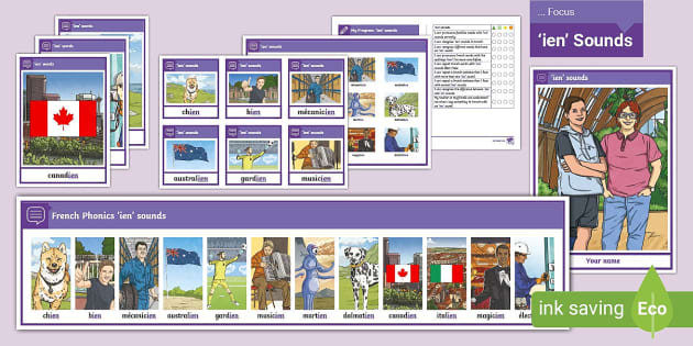 👉 French Phonics: Resource and Display Pack: 'ien' sounds