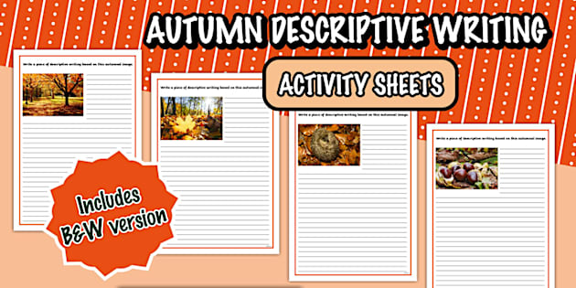 Autumn Descriptive Writing Activity Sheets (teacher made)