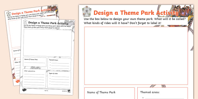Design a Theme Park Activity (teacher made) - Twinkl