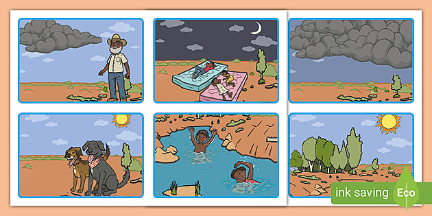 Story Sequencing Cards to Support Teaching on Big Rain Coming
