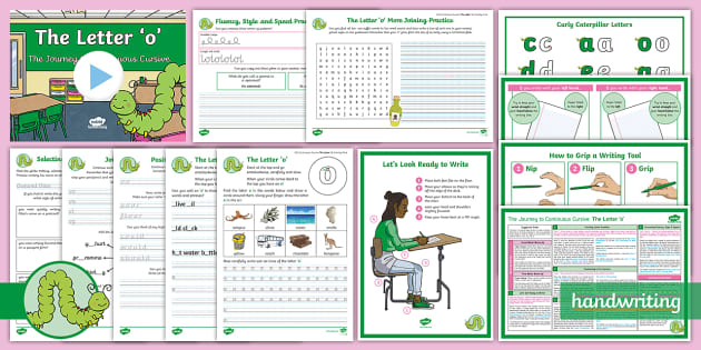 Continuous Cursive Letter O Handwriting Practice KS1 continuous-cursive-letter-o-handwriting-practice-ks1