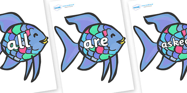 FREE! - Tricky Words on Rainbow Fish to Support Teaching on The Rainbow ...