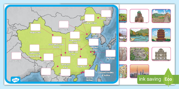 China Landmarks Cut and Stick Activity (Teacher-Made)
