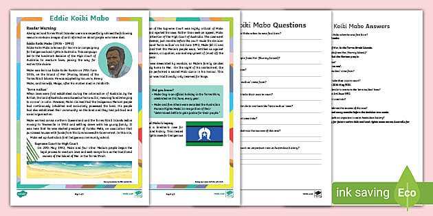 Influential Aboriginal and Torres Strait Islander People -- Eddie Mabo