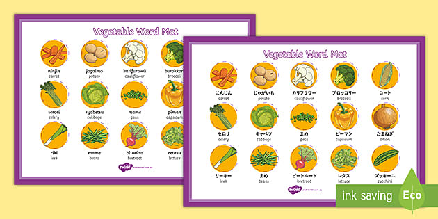 Vegetable Word Mat Japanese (teacher made)