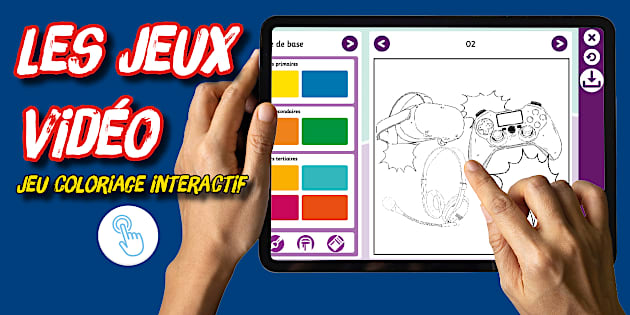 * NEW * Jeu coloriage interactif : Les jeux vidéo