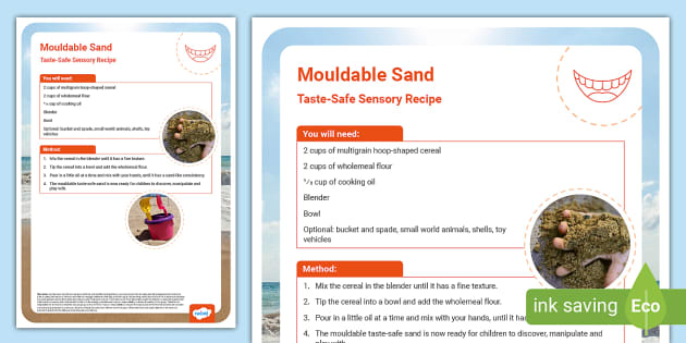 Taste-Safe Mouldable Sand Sensory Recipe | Twinkl - Twinkl