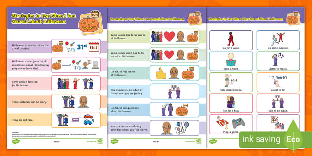 Twinkl Symbols: Strategies to Use When I Am Scared About Halloween