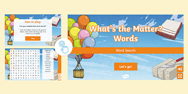 What's the Matter? Words Word Search (teacher made) - Twinkl