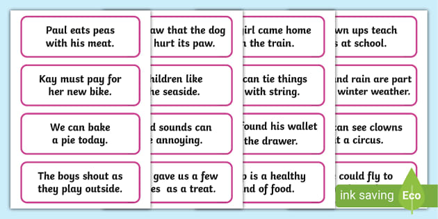Phase 5 Sentence Cards Hecho Por Educadores Twinkl