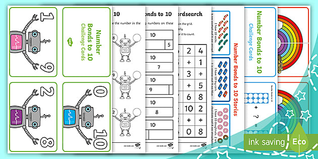 👉 Number Bonds of 10 Activity Sheets (Ages 5 - 6)