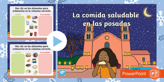 PowerPoint: La comida saludable en las posadas - Twinkl