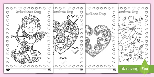 EYLF Valentine's Day Mindfulness Colouring Sheets | Twinkl
