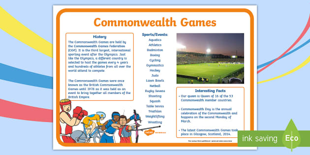 The Commonwealth Games Information Poster Large