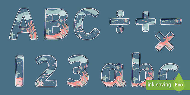 Under the Sea Themed Display Lettering (teacher made)